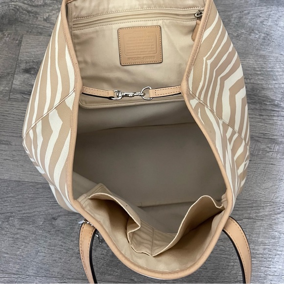Coach | Bags | Coach Beige Parker Metro Zebra Tote | Poshmark